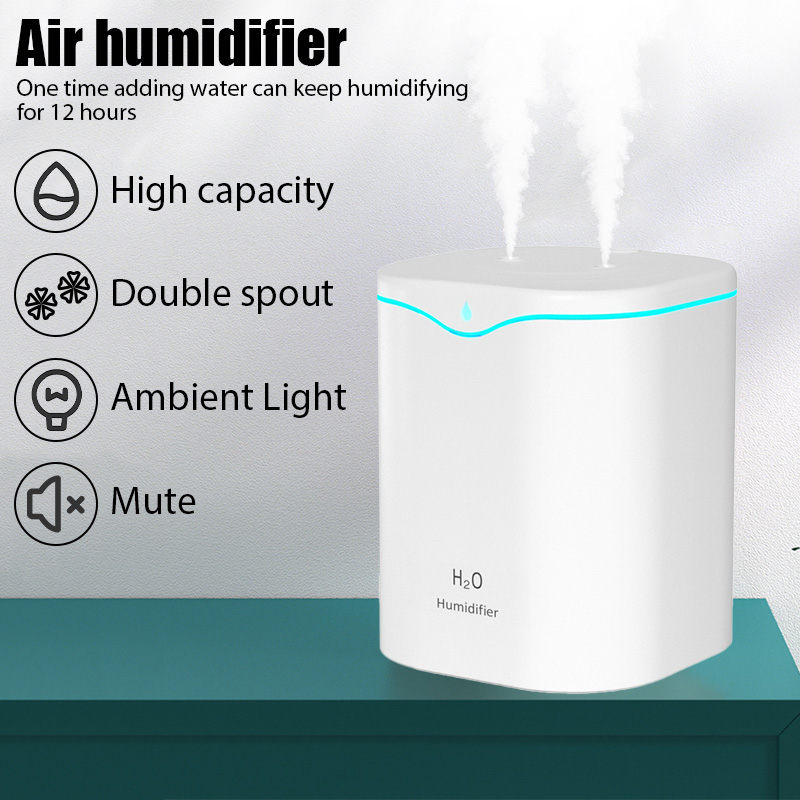 Buy quality New 2L Water Drop Double Spray Humidifier Office Air ...