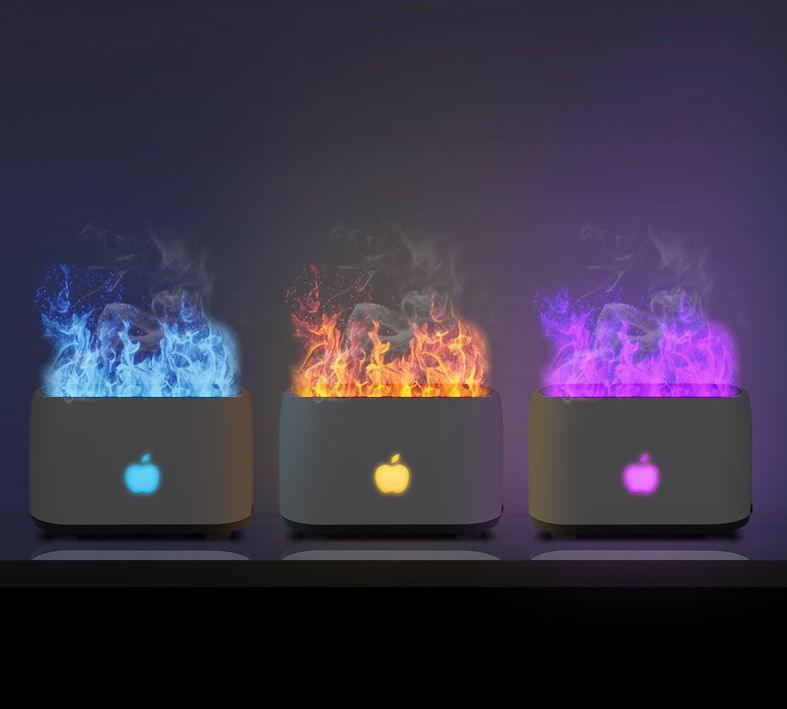 Buy quality New Simulation Flame Diffuser Seven-color Gradient Creative ...