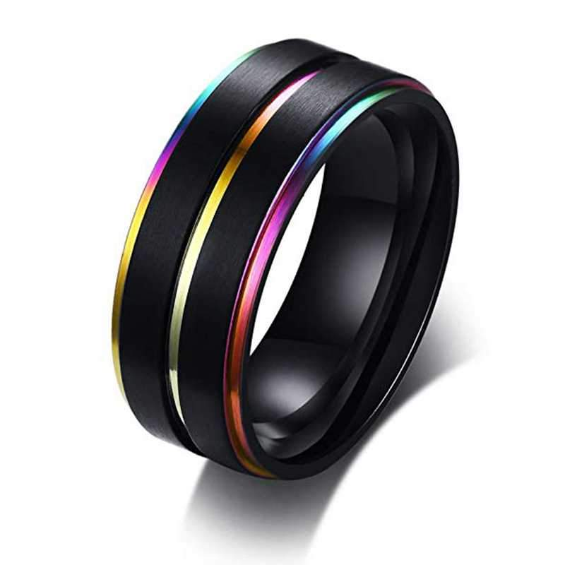 Buy quality Men's Stainless Steel Bare Body Ring Black Room Color ...